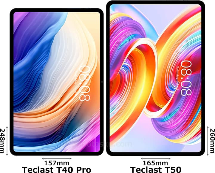「Teclast T40 Pro」と「Teclast T50」の違い - フォトスク